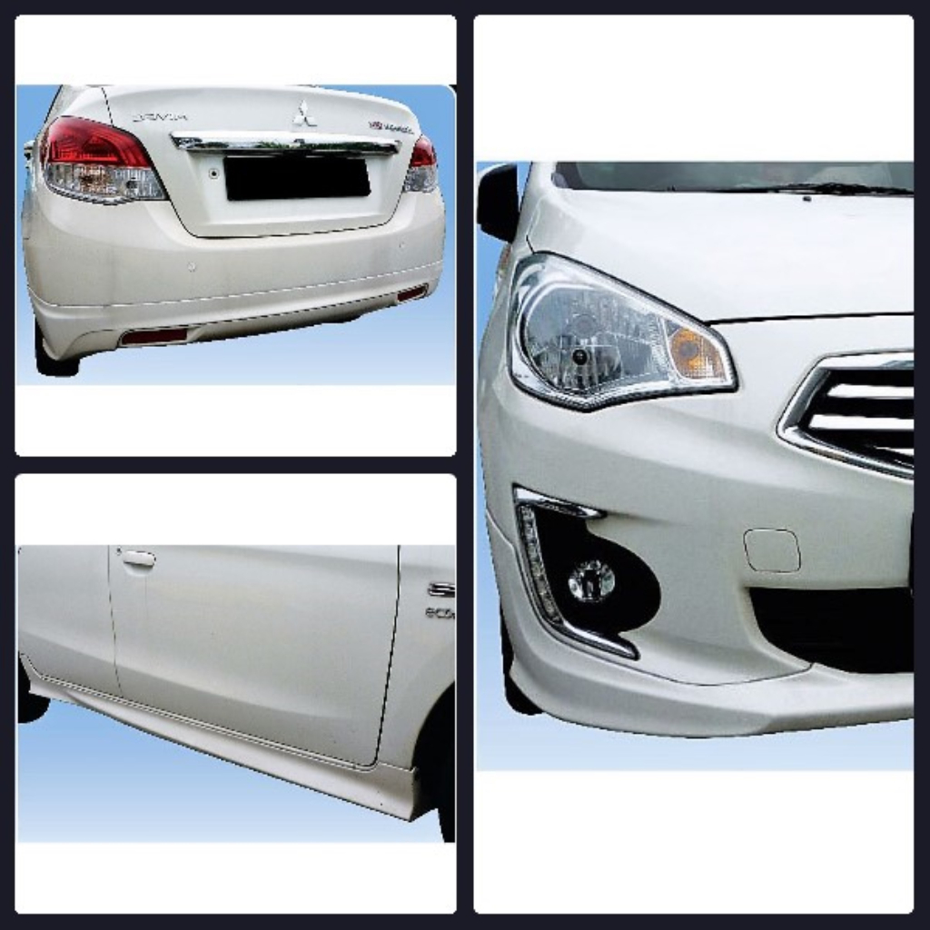 Mitsubishi Attrage OEM Skirting Body Kit PU Ready Stock | Shopee Malaysia