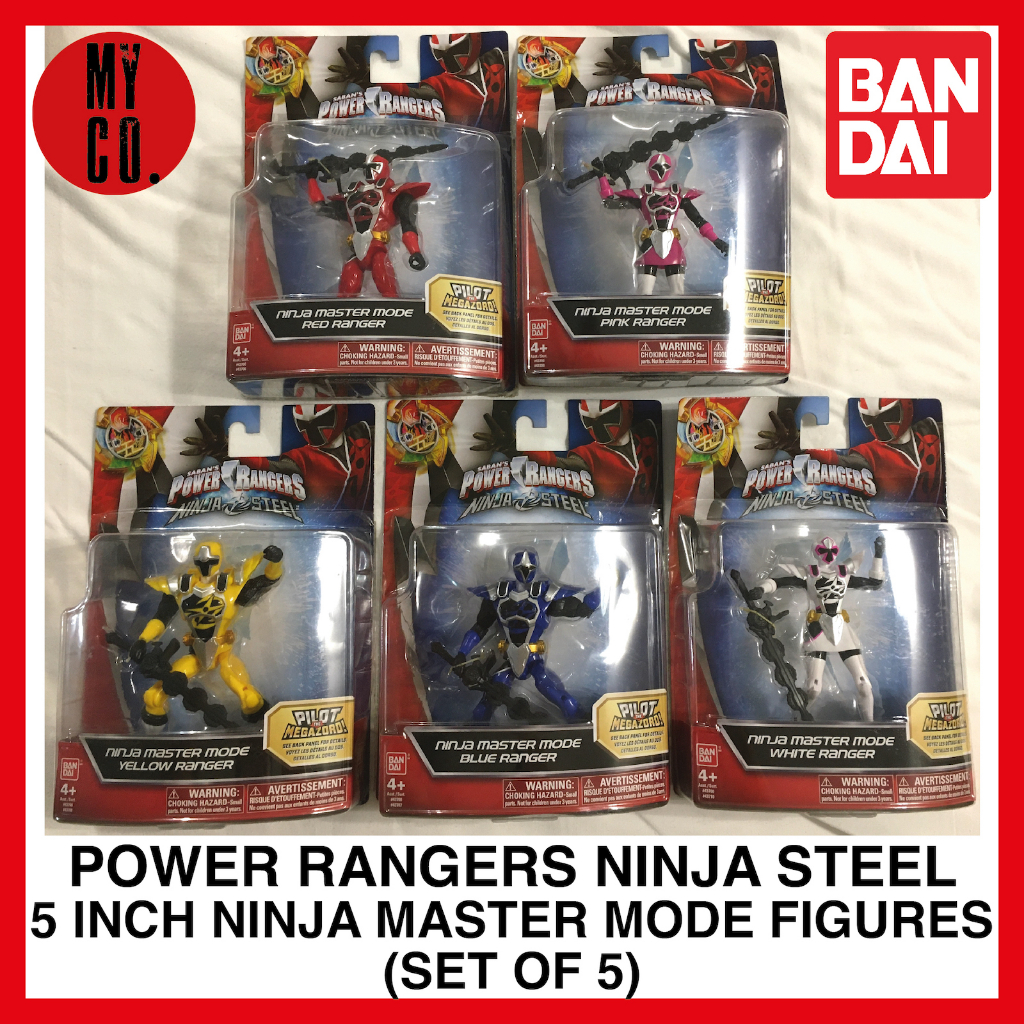 POWER RANGERS NINJA STEEL 5 INCH NINJA MASTER MODE FIGURES (SET OF 5 ...