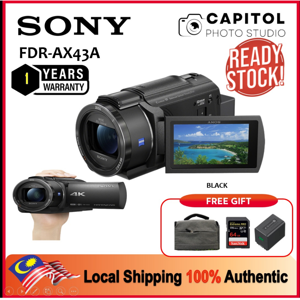 SONY FDR-AX43A 4K HANDYCAM | Shopee Malaysia