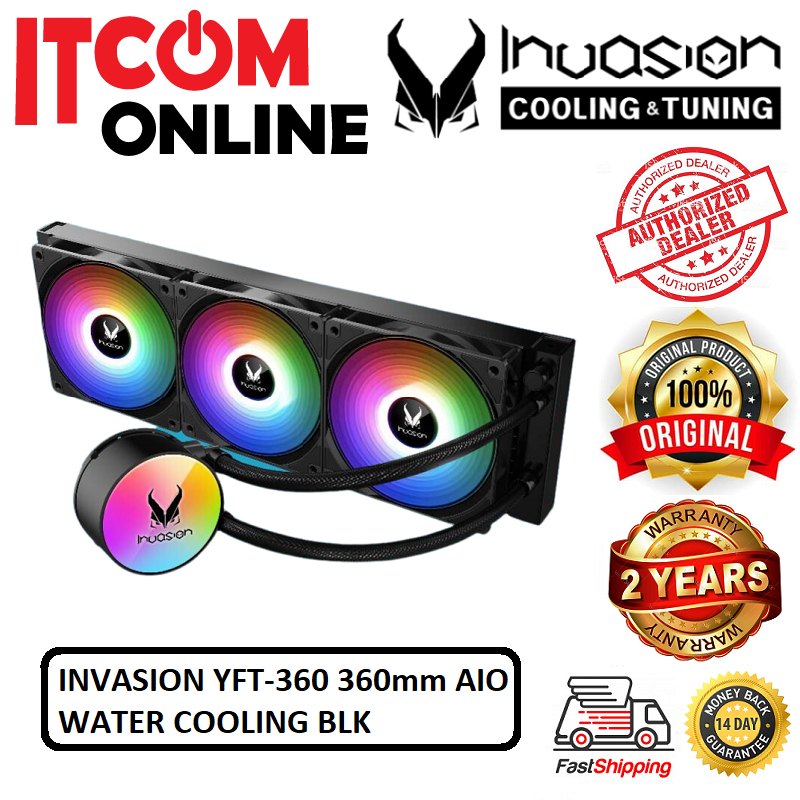 INVASION YFT 360 360mm RGB AIO WATER COOLING BLK | Shopee Malaysia