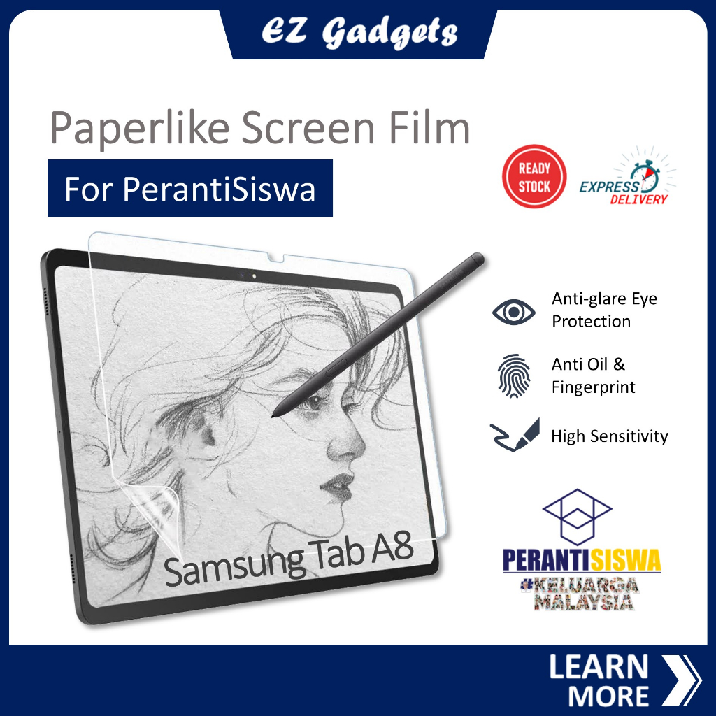 Paperlike Matte Screen Protector for Peranti Siswa Samsung Galaxy Tab ...