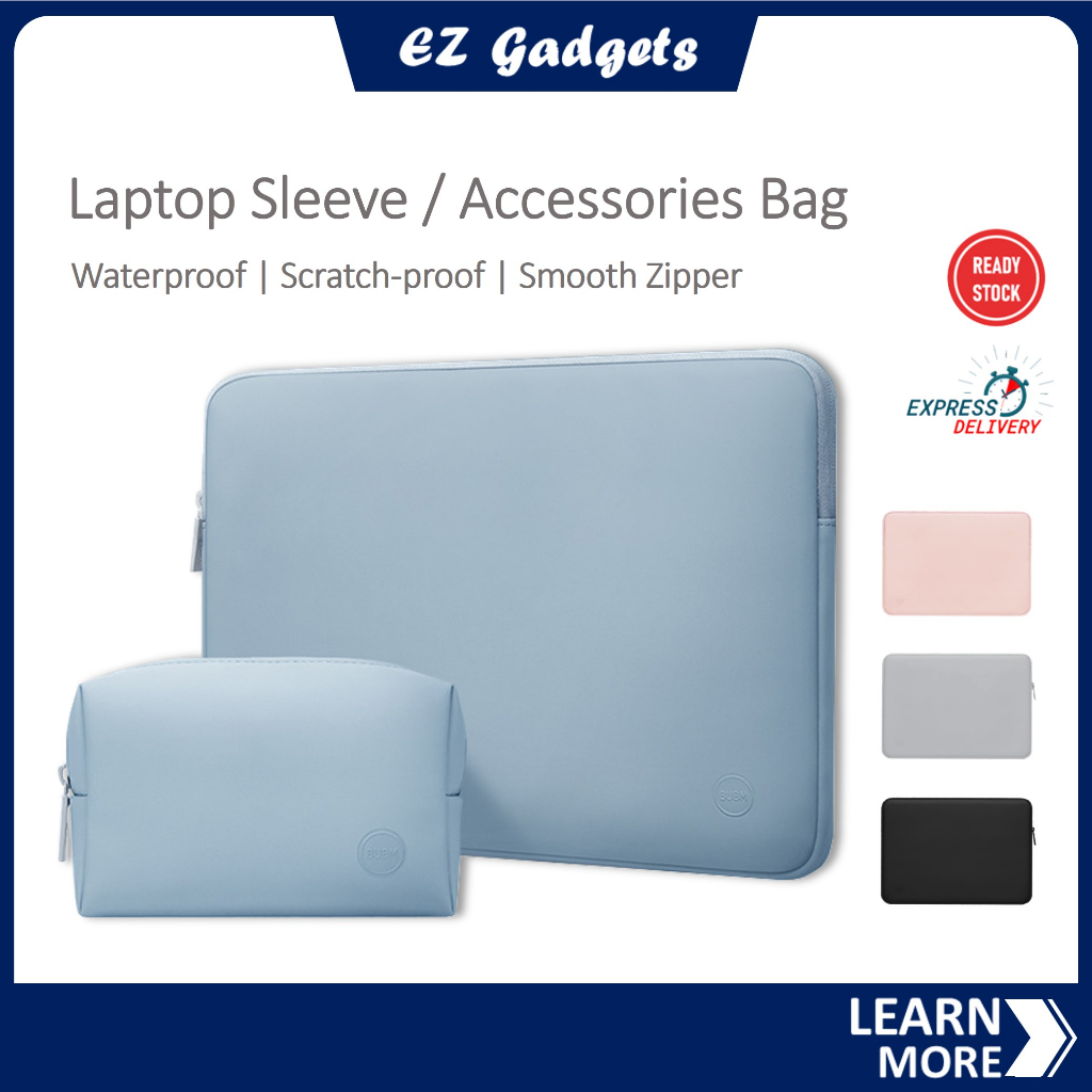[Ready Stock] Laptop Sleeve PU Leather Laptop Pouch Waterproof ...