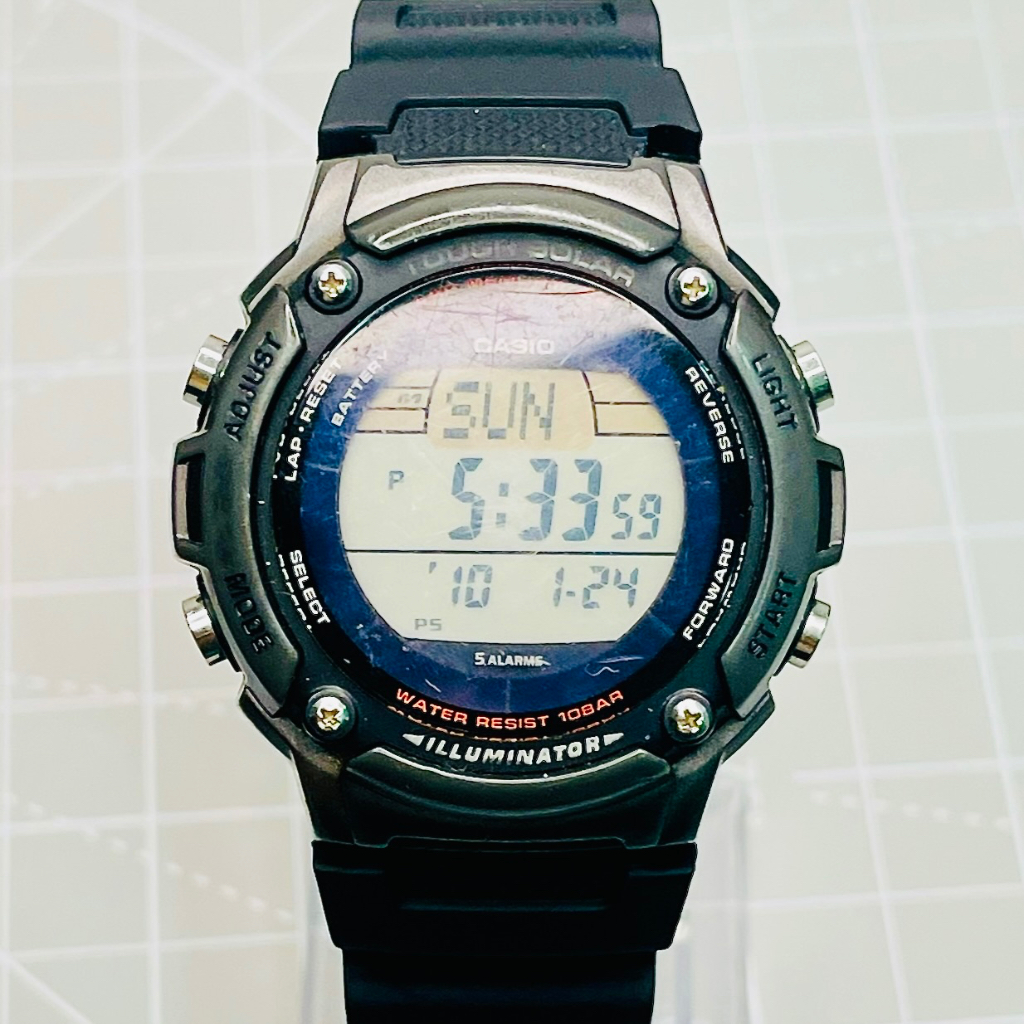 ORIGINAL CASIO W-S200H | WR 10BAR | TOUGH SOLAR | LAP MEMORY 120 | 5 ...