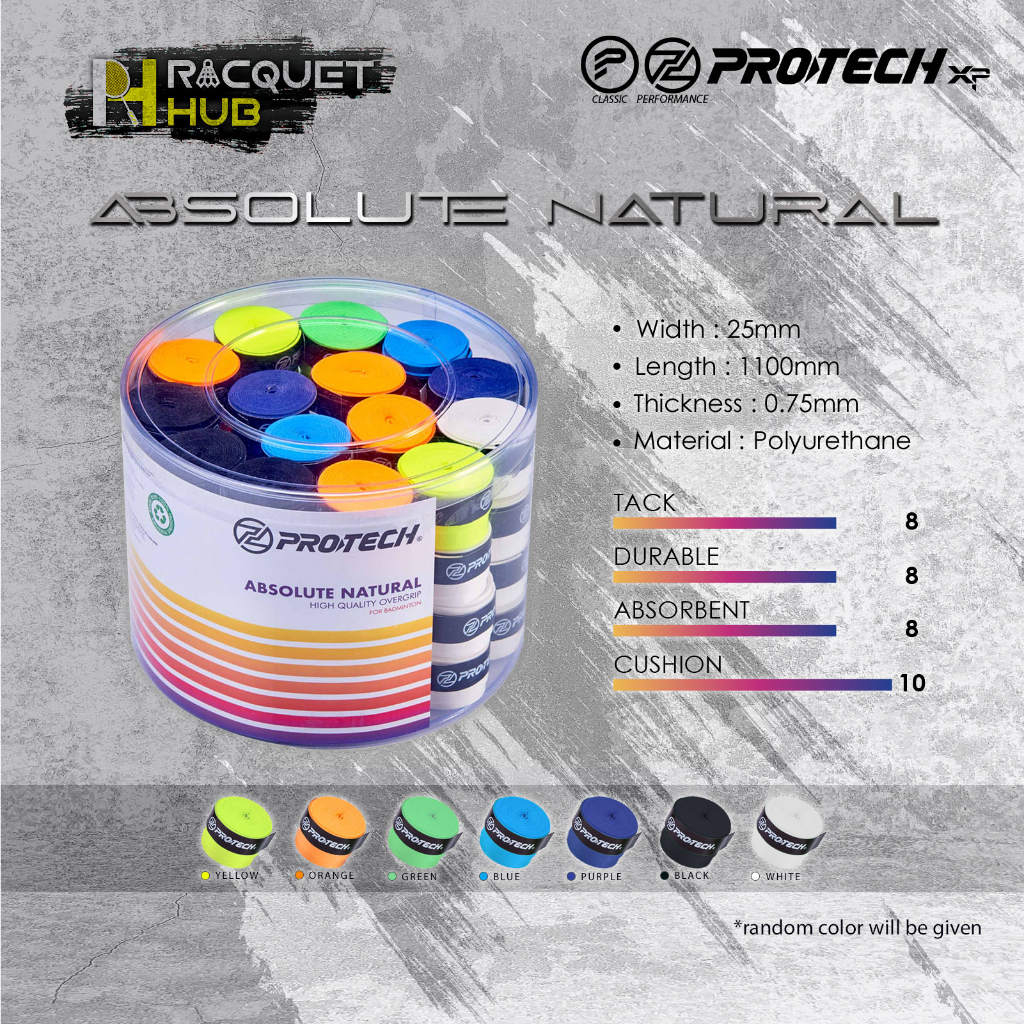 PROTECH Overgrip Absolute Natural (1pcs) | Shopee Malaysia
