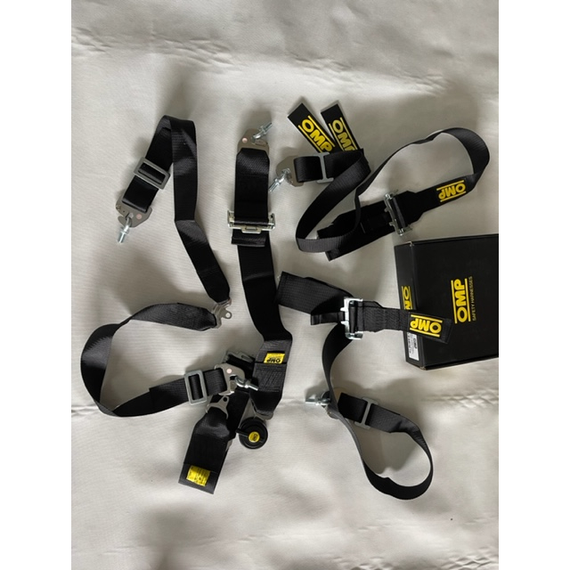 OMP SAFETY BELT 6 POINT BLACK QUICK RELEASE - HANS HARNESS 3" - 2" model 44443 PRICE QUOTED ...