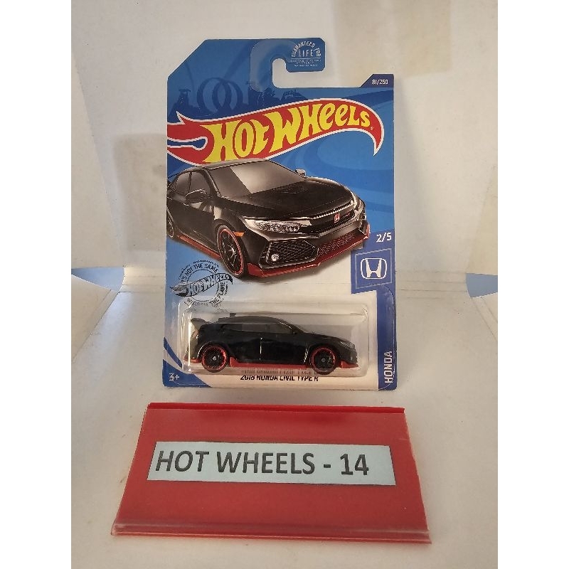 HOT WHEELS BLACK 2018 HONDA CIVIC TYPE R | Shopee Malaysia