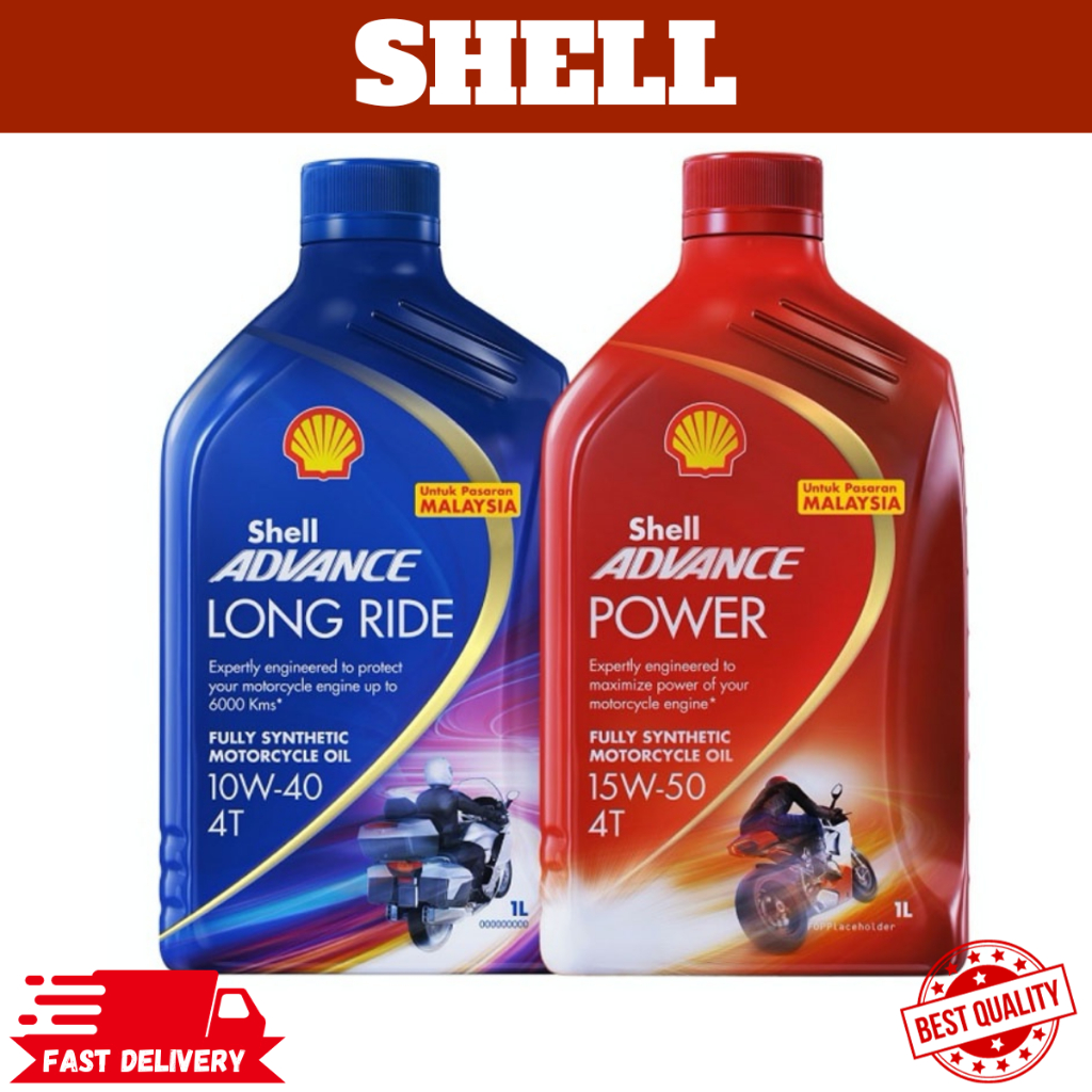 SHELL ADVANCE 4T LONG RIDE 10W-40&15W-50 FULLY SYNTHETIC (READY STOCK ...