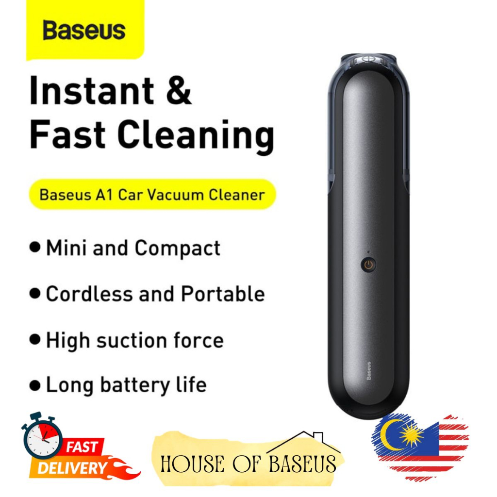 Baseus Car Vacuum Powerful Rechargeable Handheld Mini A1 Car Home ...
