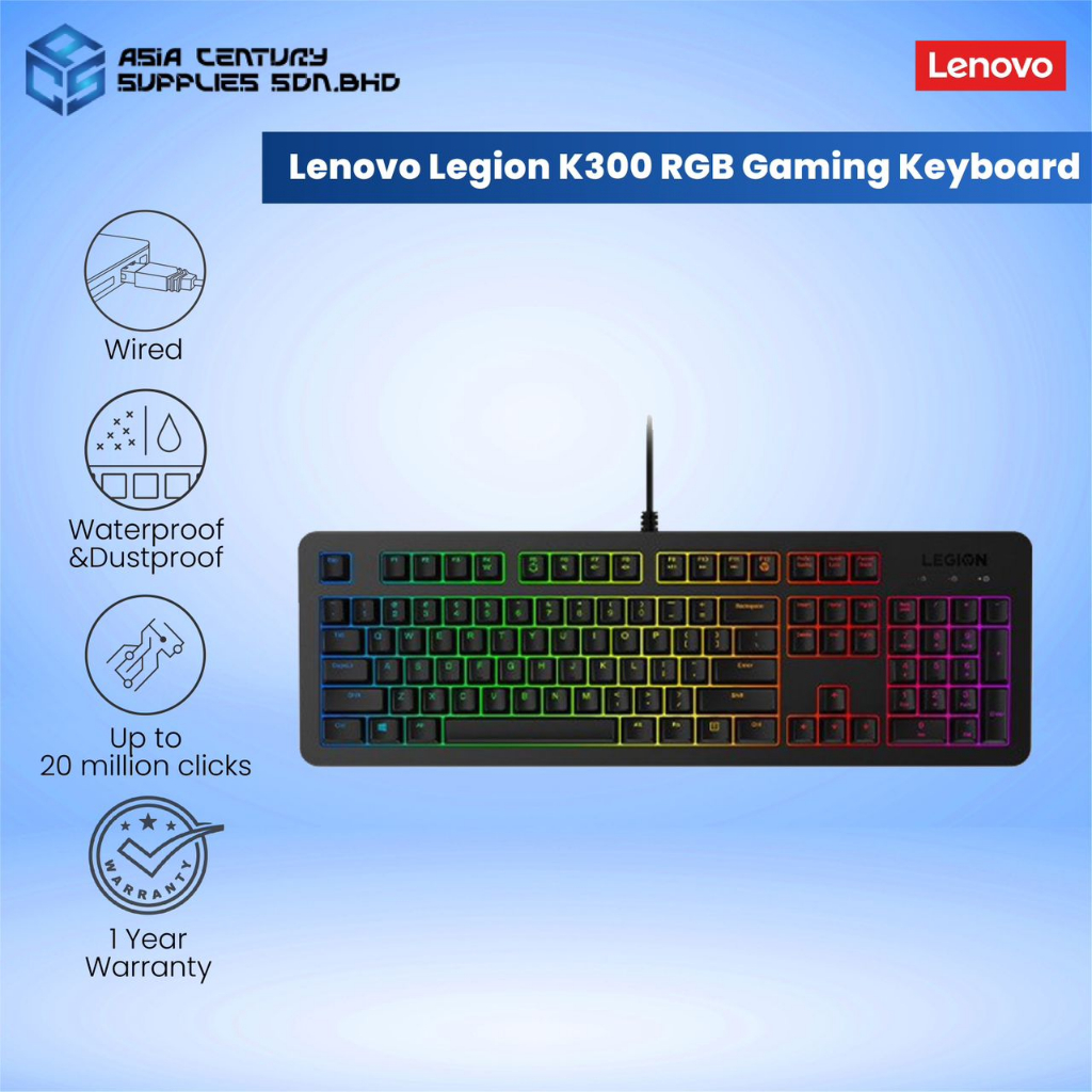 Lenovo Legion K300 RGB Gaming Keyboard / 1 Years Warranty | Shopee Malaysia