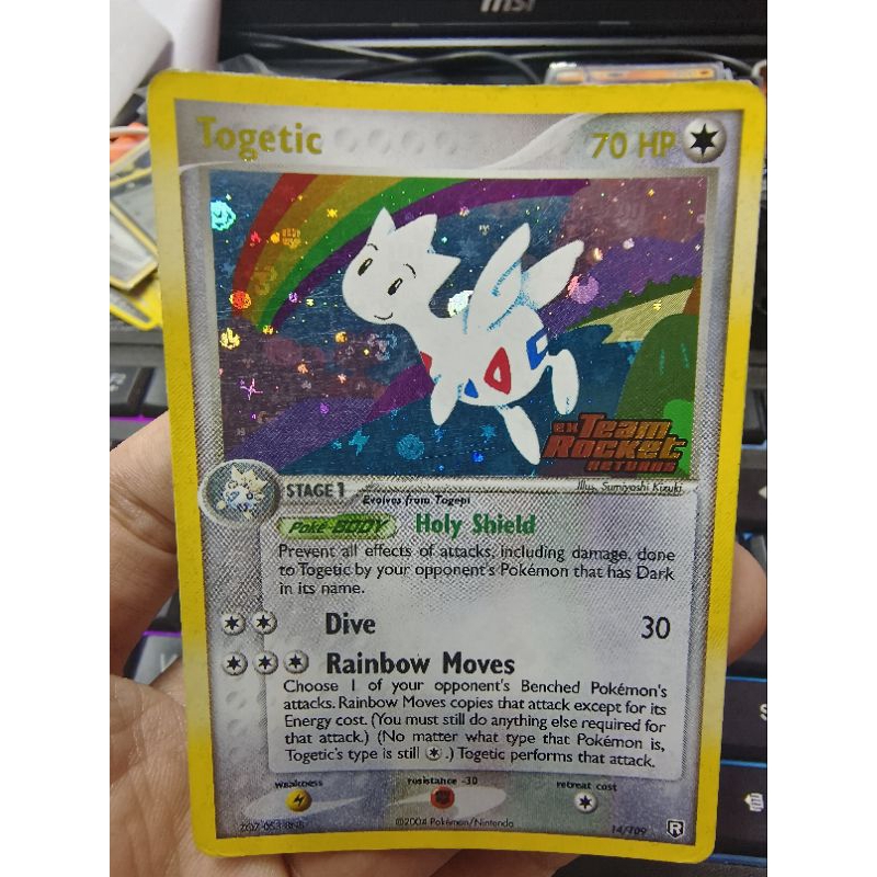 Colourless Type - Pokemon Card Vintage Holo - Togetic EX team rockets ...