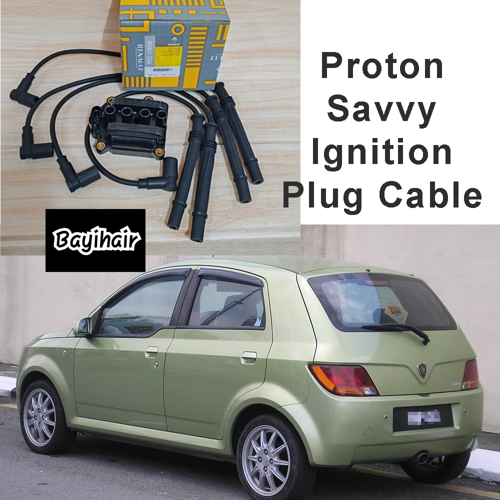 PROTON SAVVY 1.2 IGNITION COIL WITH PLUG CABLE WIRE IC-SAVVY-OEM ...