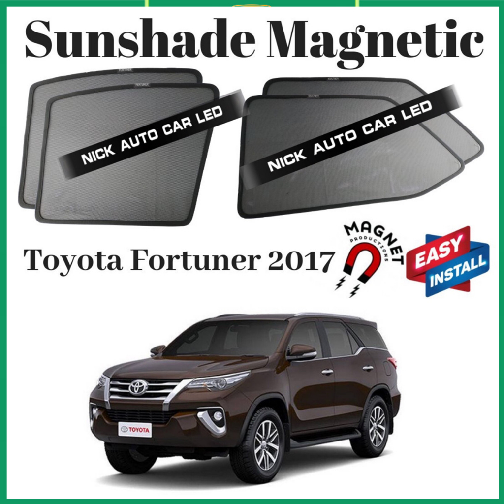 TOYOTA FORTUNER 2015-2023 (4 Windows / Set) Super Strong Magnetic ...
