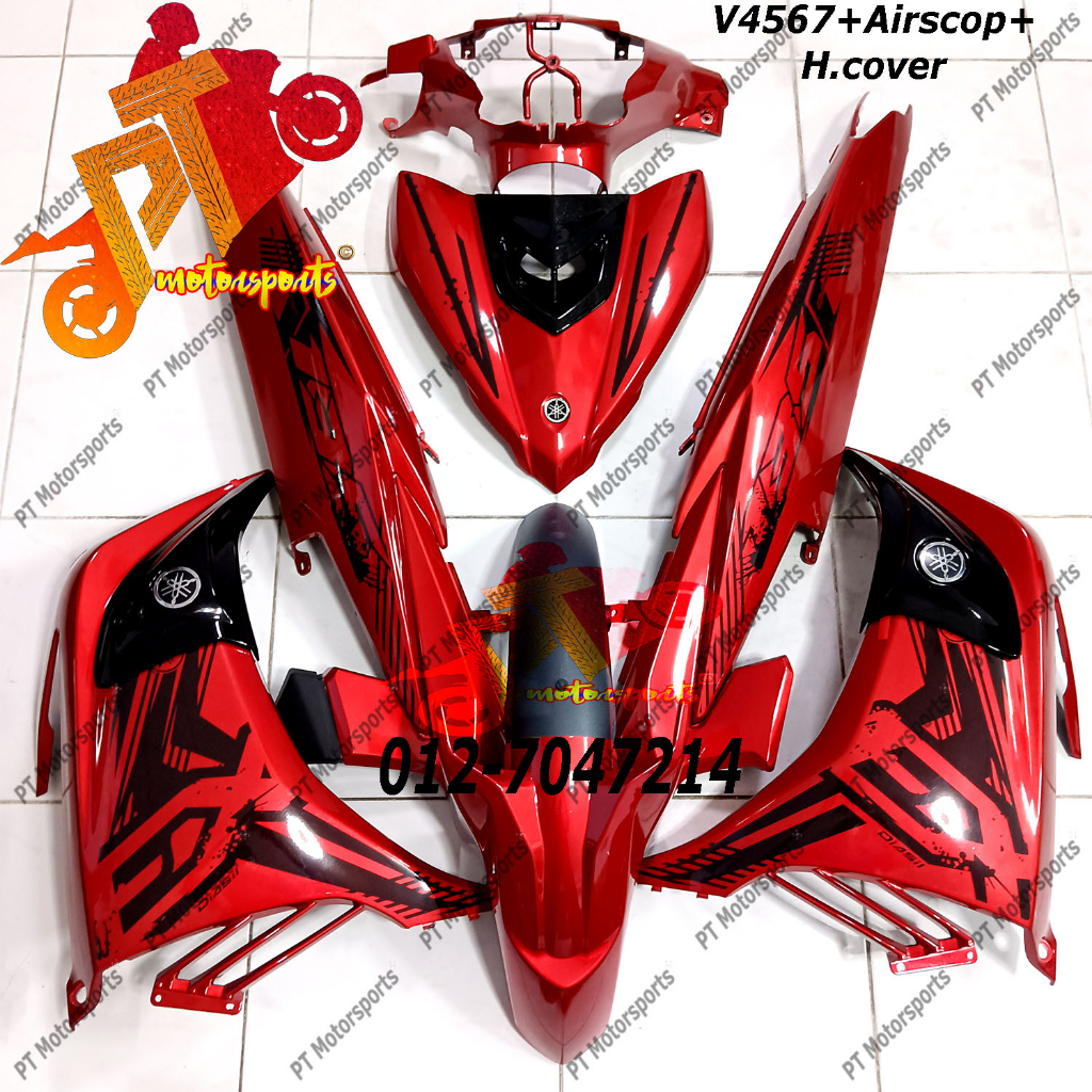 Yamaha Lc 135 Cover Set Coverset White Candy Red DPBMC Gp Blue Exciter ...