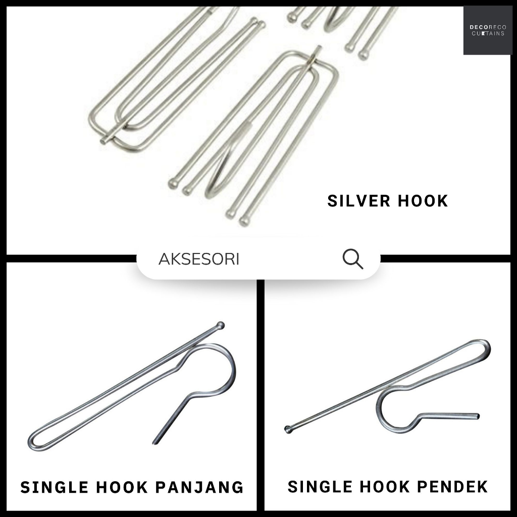 【Ready Stock】Aksesori Cangkuk Code 101 | Cangkuk Besi, Separuh ...