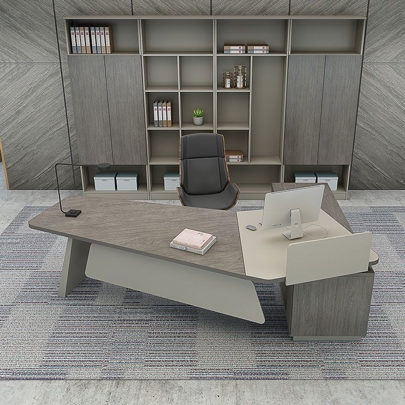 Light luxury boss desk and chair combination, simple and modern ...