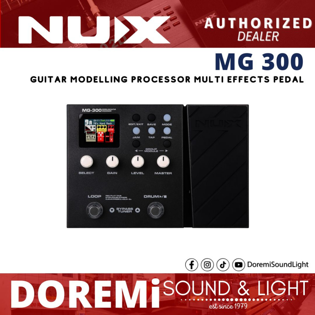 NUX MG300 Guitar Modelling Processor Multi Effects Pedal (MG-300 / MG ...