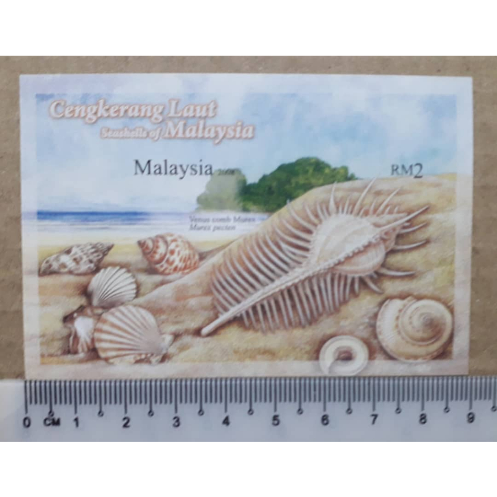Lembaran Mini Setem Cengkerang Laut Malaysia (Seashells) Miniature ...