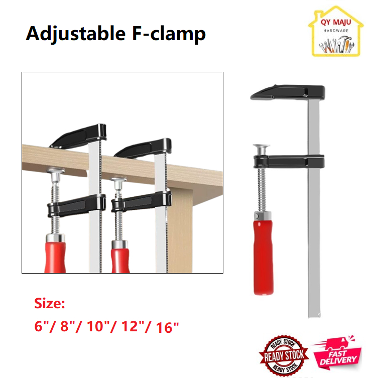 Adjustable F-Clamp/Heavy Duty Woodworking Clamp Manual Quick Fixing ...
