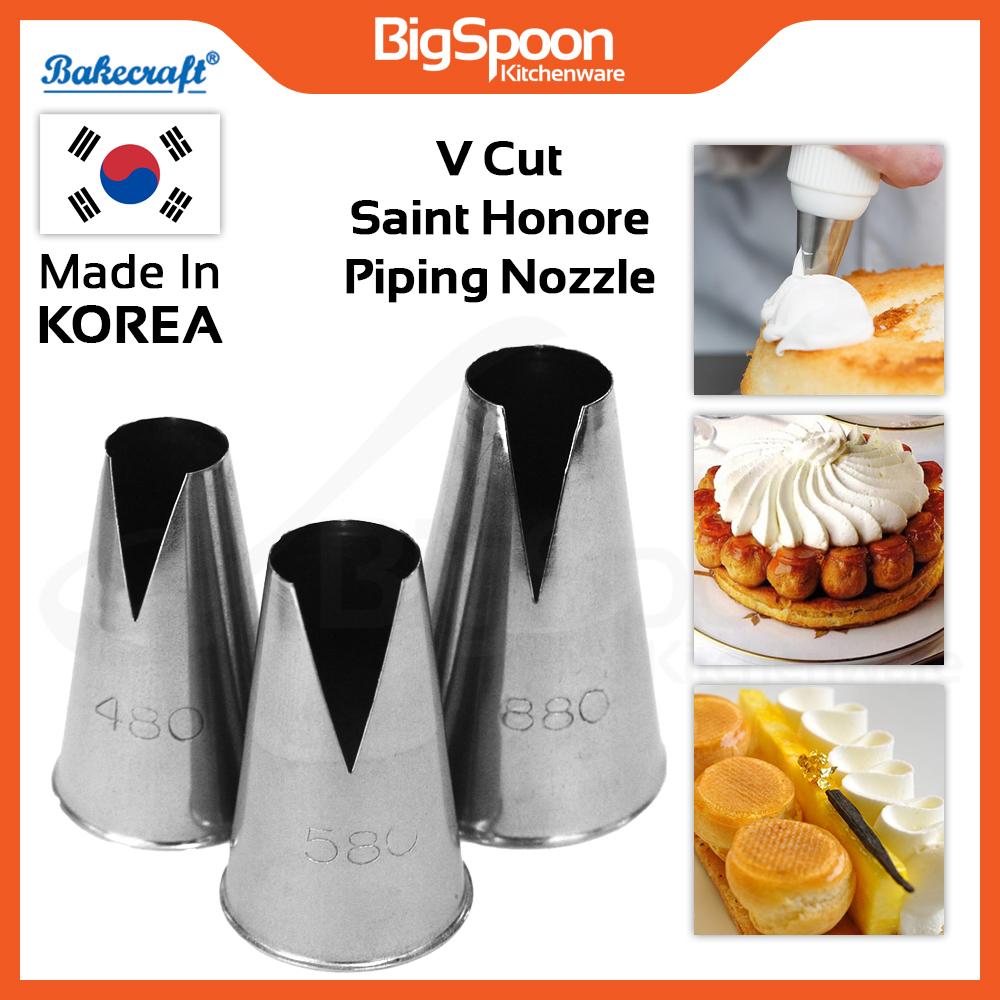 BAKECRAFT V-Cut Saint Honore Icing Piping Nozzle | Stainless Steel ...