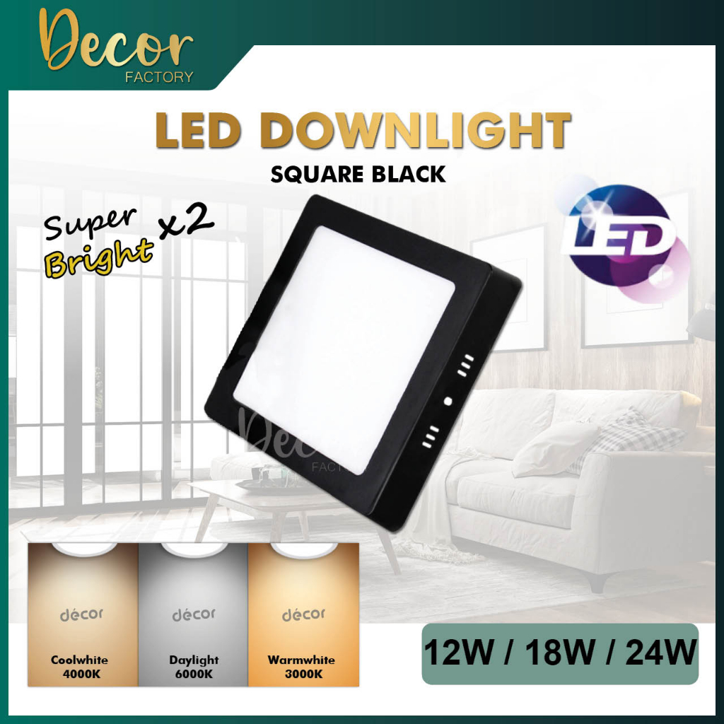 [2 Years Warranty] LED Surface Downlight 12W 18W 24W Ceiling Light ...