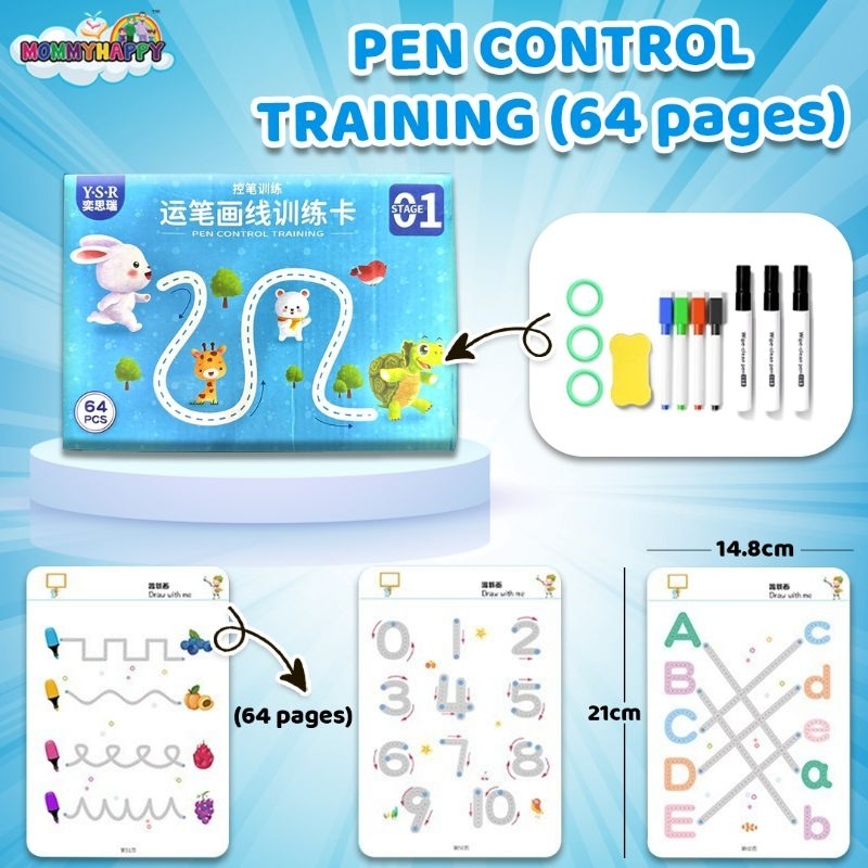 PEN CONTROL TRAINING FOR KIDS 64 PAGES | Shopee Malaysia