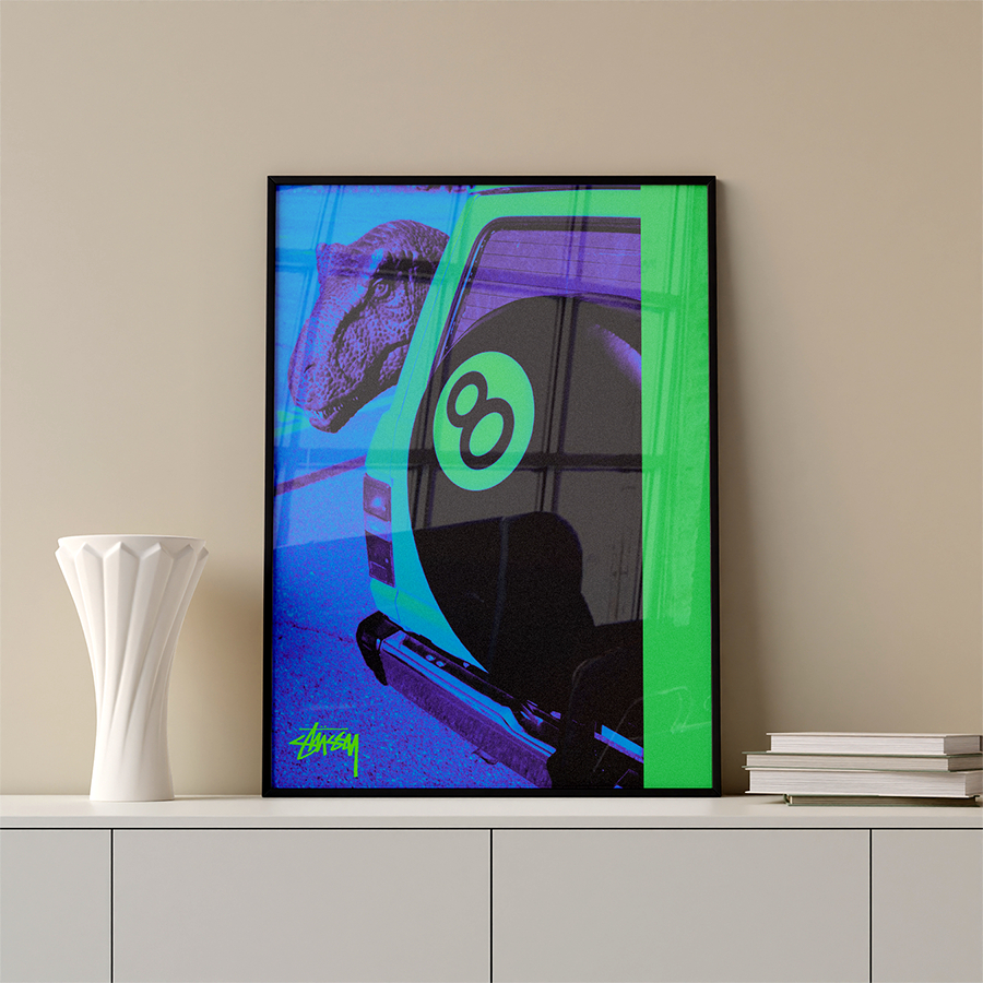 STUSSY POP ART WALL DECOR STREETWEAR POSTER CANVAS FRAME POSTER ...