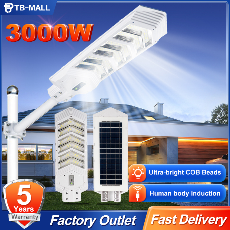 【Ready Stock】3000W Solar Street Light Outdoor Lighting Radar PIR Motion ...
