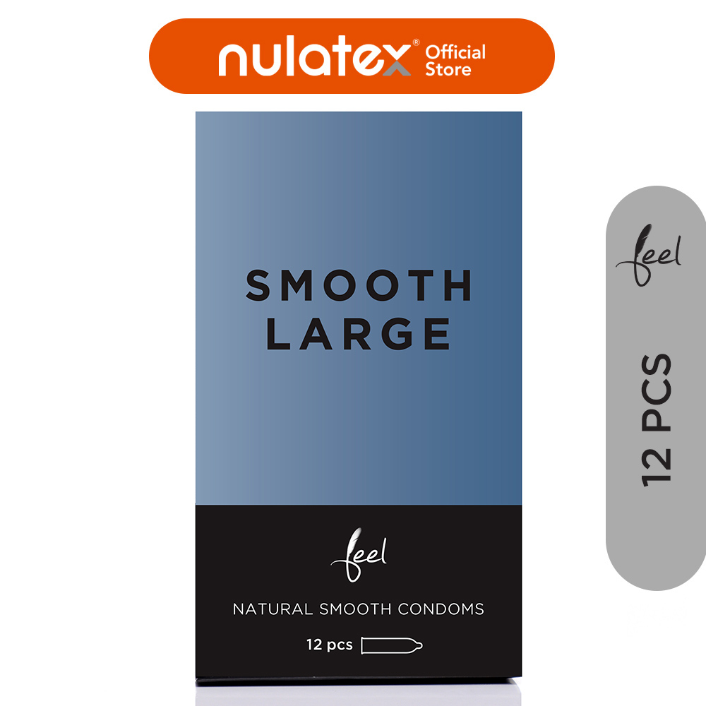 Nulatex Feel Smooth Large Natural & Seamless Condoms (12 Pcs) | Kondom ...