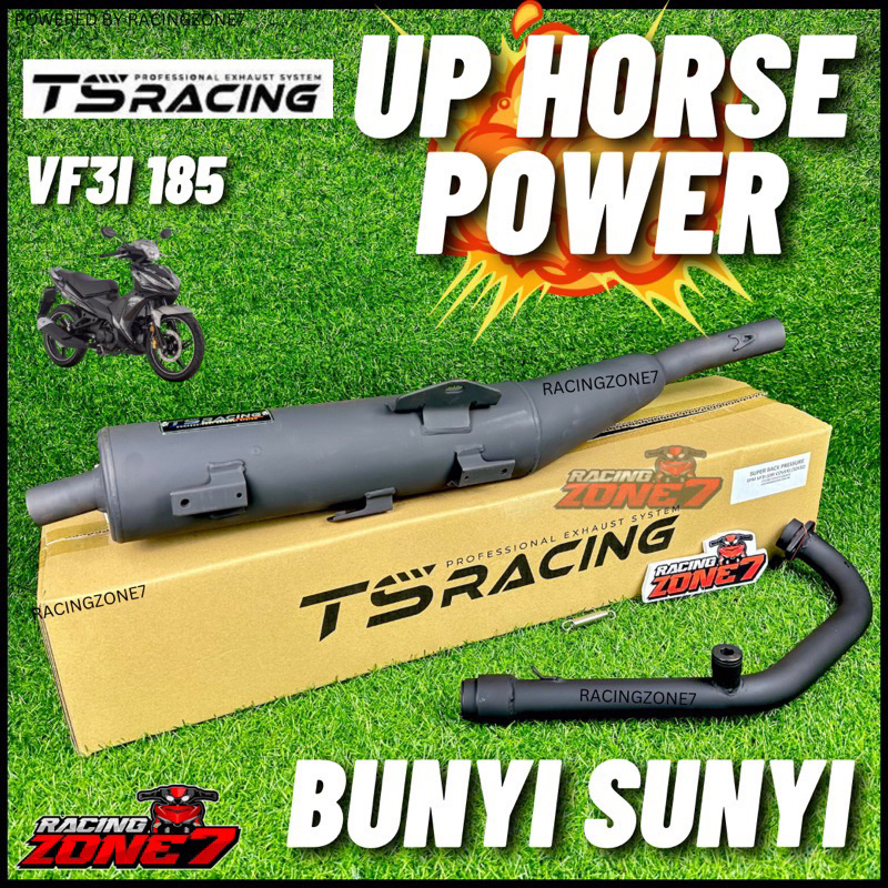 TS RACING SUPER BACK PRESSURE SYM VF3i 185/ STANDARD RACNG EKZOS PIPE ...