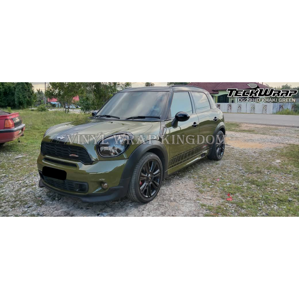 Teckwrap KHAKI GREEN CG29HD Vinyl Wrap High Gloss Green Car Wrap Vinyl ...
