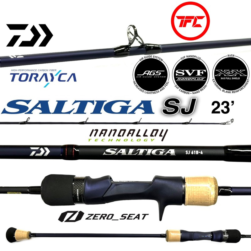 2023 DAIWA SALTIGA SJ 23’ Slow Jigging Fishing Rod SW Saltwater Jig ...
