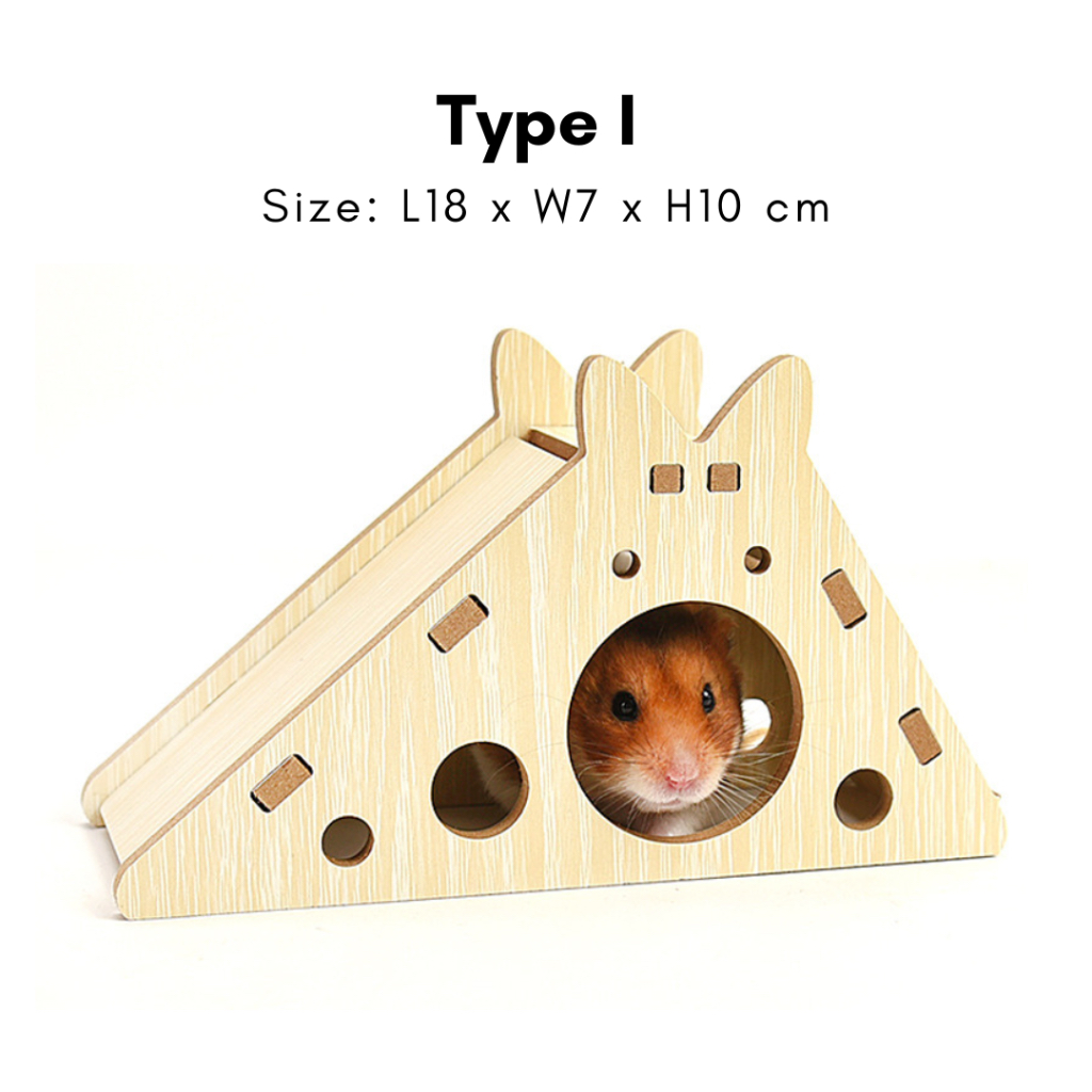 Hamster Wood House S/L hamster house hamster platform hamster ladder ...