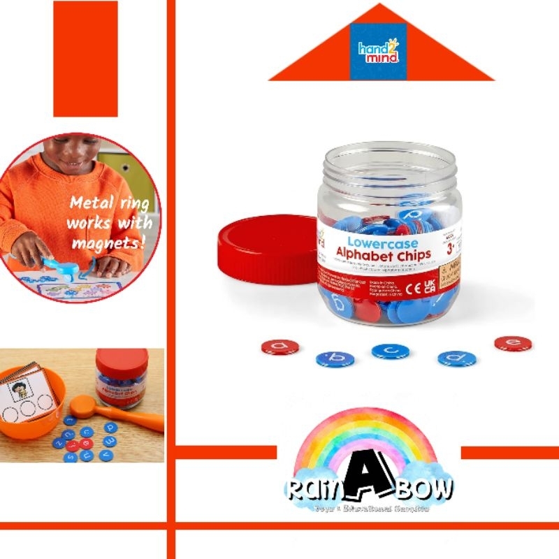 hand2mind Lowercase Alphabet Magnetic Counting Chips Phonics Spelling ...