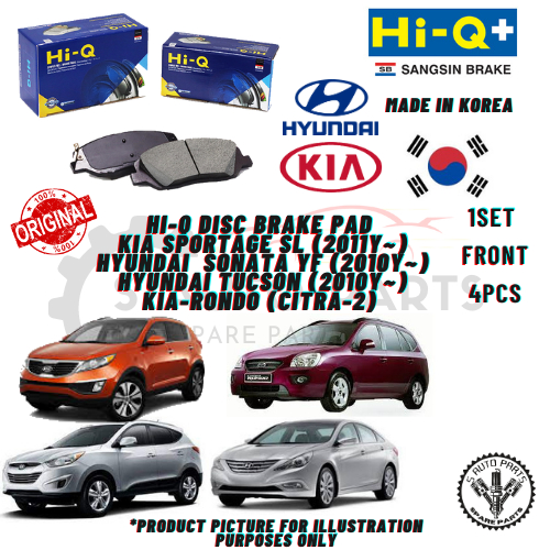 KIA SPORTAGE SL / HYUNDAI SONATA YF / TUCSON / KIA-RONDO (CITRA-2) (FRONT) DISC BRAKE PAD-BRAND ...