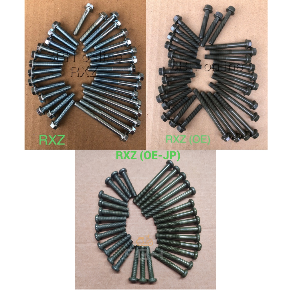 RXZ / RXZ (OE) / RXZ (OE-JP) ENGINE SCREW COMPLETE SKRU ENGINE T8 BUNGA ...