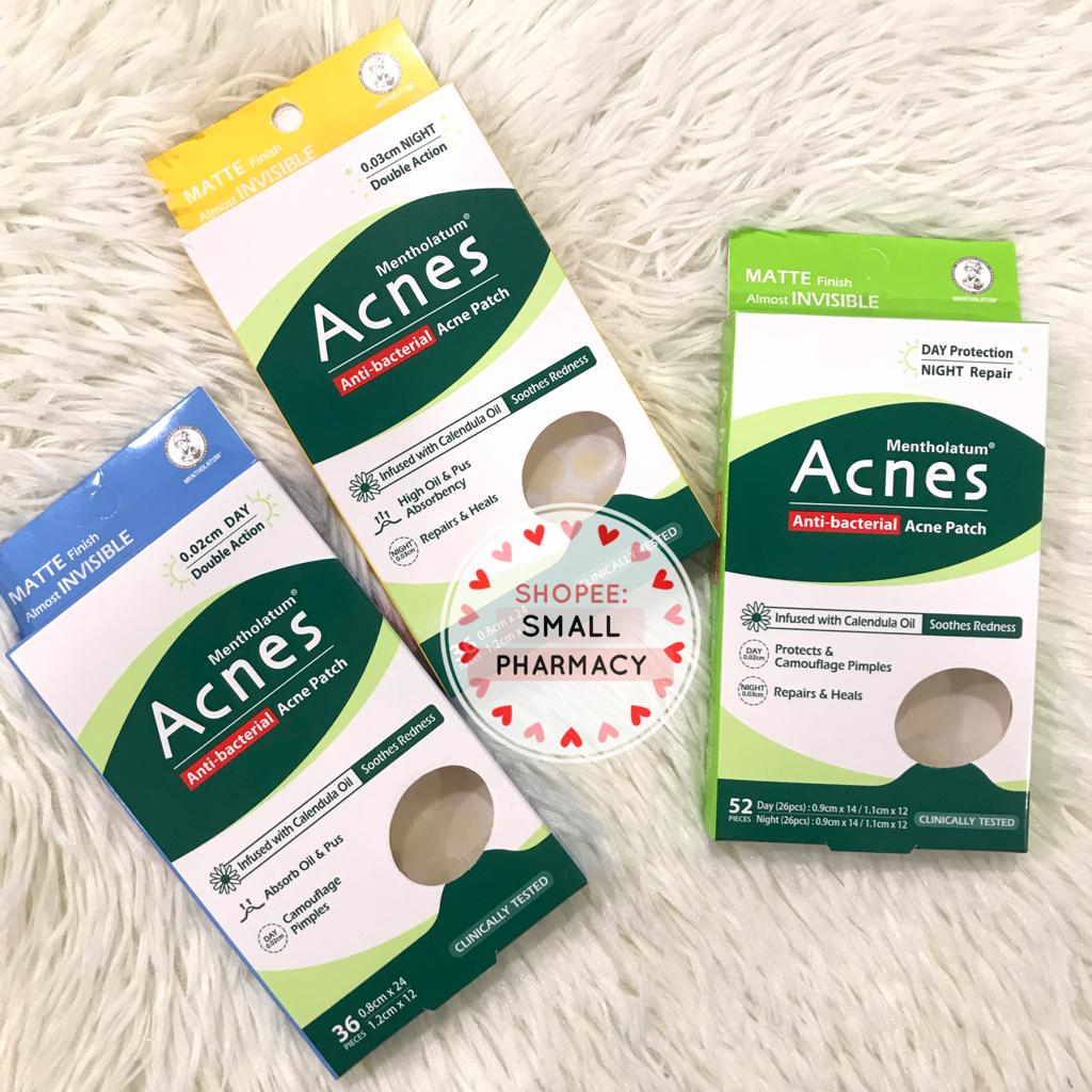 Mentholatum Acnes Anti-bacterial Acne Patch 0.02cm Day/ 0.03cm Infused ...