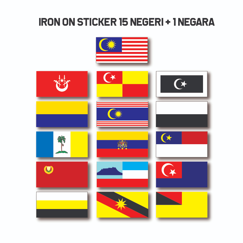 IRON ON STICKER DIY BENDERA NEGERI | Shopee Malaysia