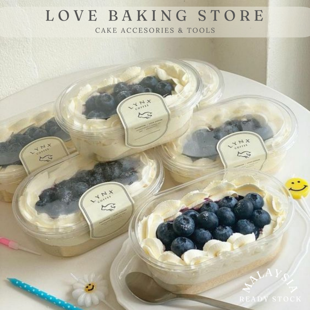 LBS • 300/500/700ml Transparent Cake Box Pudding box Mousse Box Yogurt ...