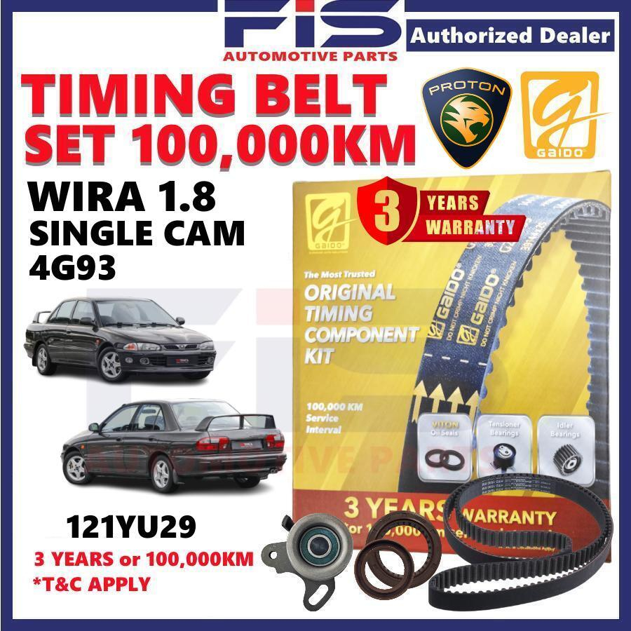 FIS Original GAIDO Timing Belt Set Proton Wira 1.8 Single Cam 4G93 SOHC ...