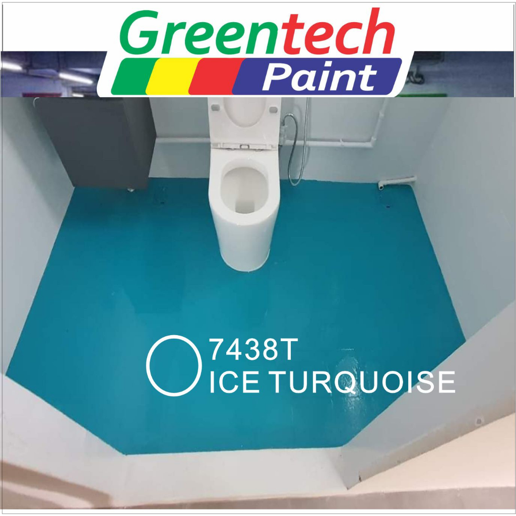 7438T ICE TURQUOISE 🔥1L GREENTECH EPOXY FLOOR PAINT TILES FLOOR PAINT ...