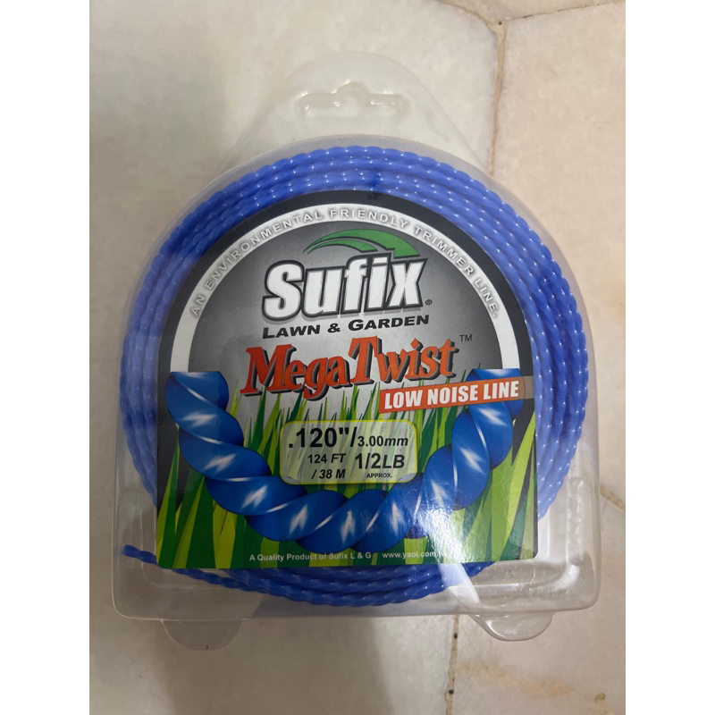 Sufix Nylon square cutter tali mesin rumput heavy duty trimmer line twist Brushcutter cutter ...