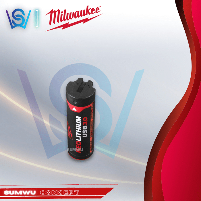MILWAUKEE L4 3.0AH RED LITHIUM ION USB BATTERY (L4 B3) 4V Rechargeable ...