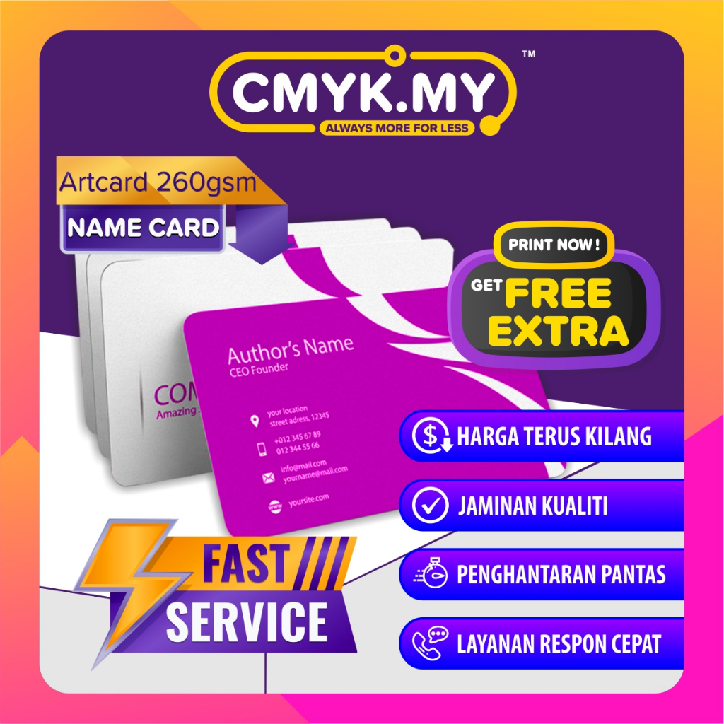 [HARGA CETAK] Business Card / Name Card / Bisnes card / Loyalty Card ...