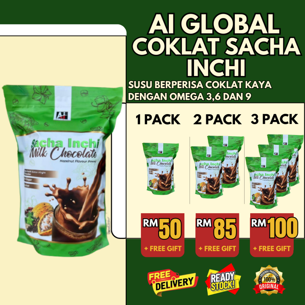 [READY STOCK | ORIGINAL HQ] COKLAT SUSU SACHA INCHI MILK CHOCOLATE ...