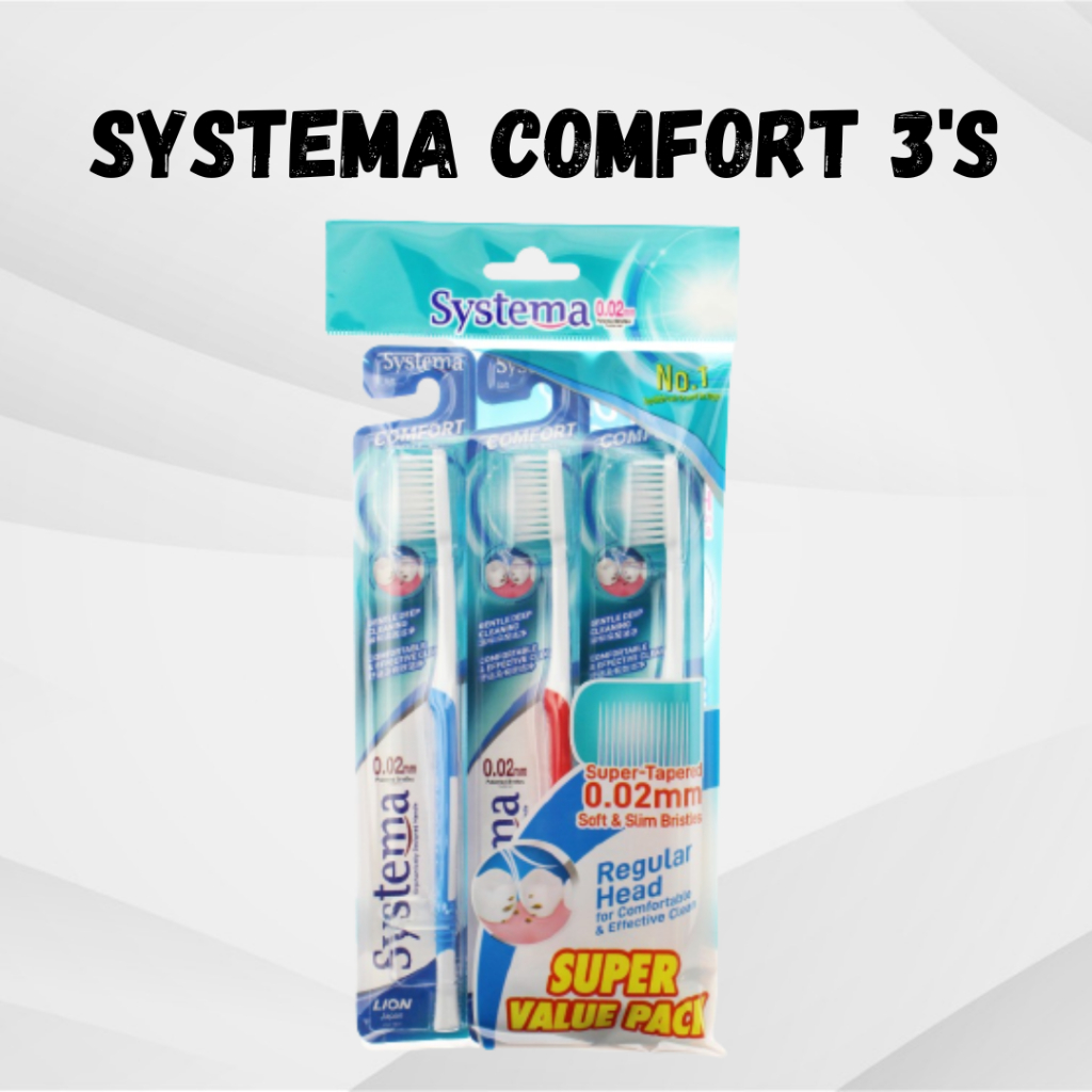 SYSTEMA Essential Clean Toothbrushes - Comfort 3'S (Soft) | Shopee Malaysia