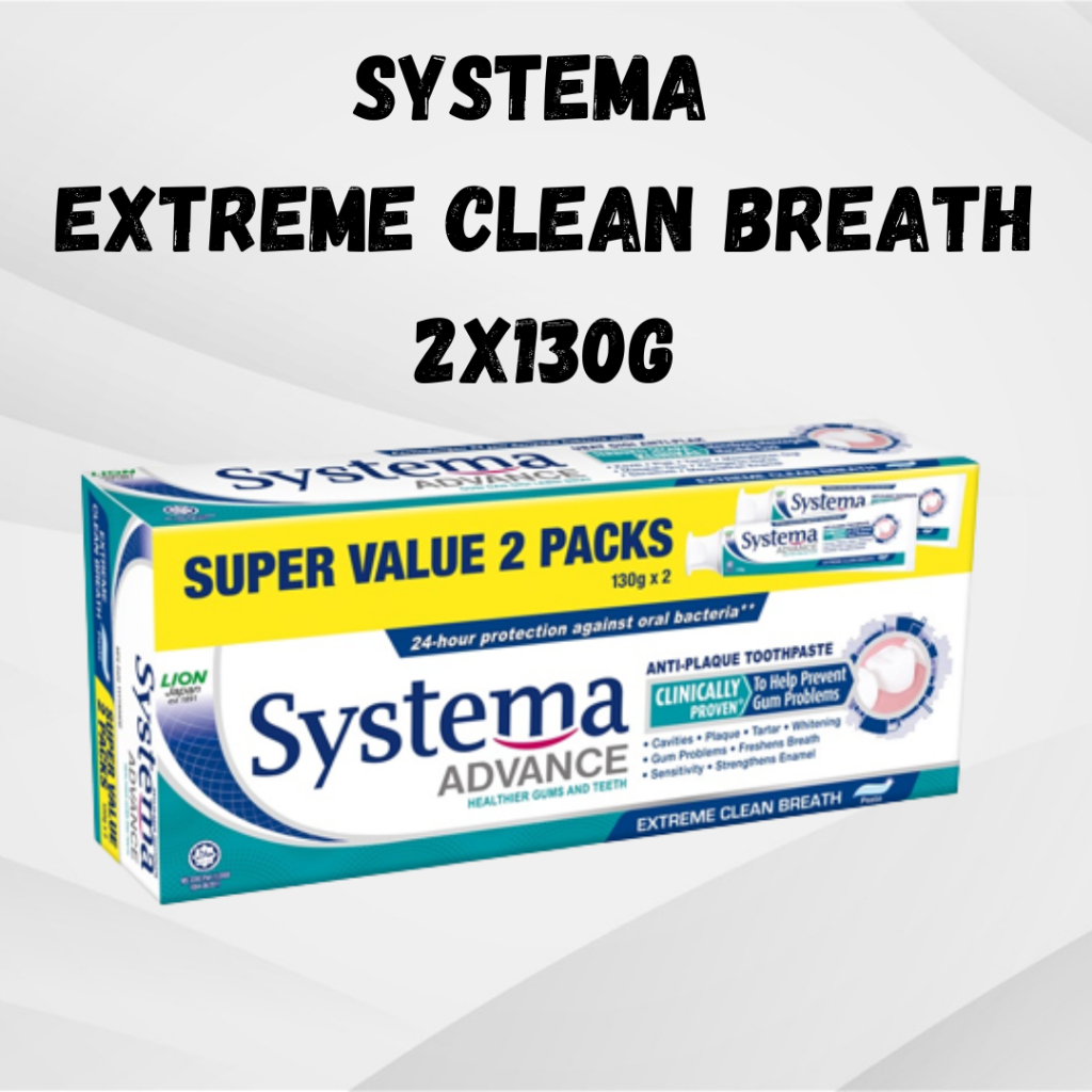 SYSTEMA Advance Toothpaste - Extreme Clean Breath (2x130g) TWIN PACK ...