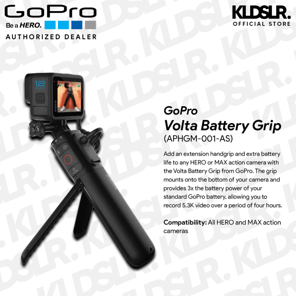 GoPro Volta Battery Grip Extended Battery Power Built-in Tripod Single ...