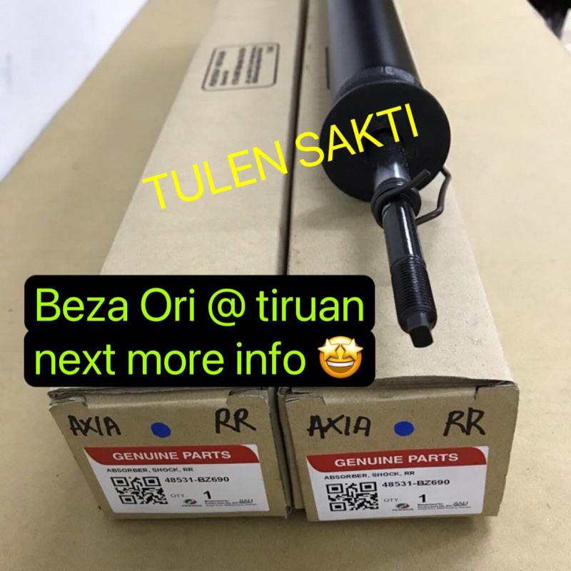 PERODUA AXIA / BEZZA (2014-2022) REAR ABSORBER SET (2@) L/R > 48531 ...