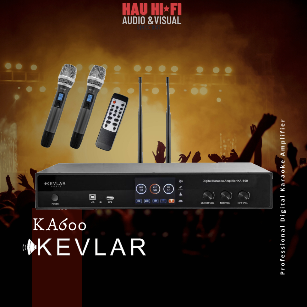 Kevlar KA-600 DSP Professional Karaoke Amplifier With Wireless Mic & Touch Screen | Shopee Malaysia