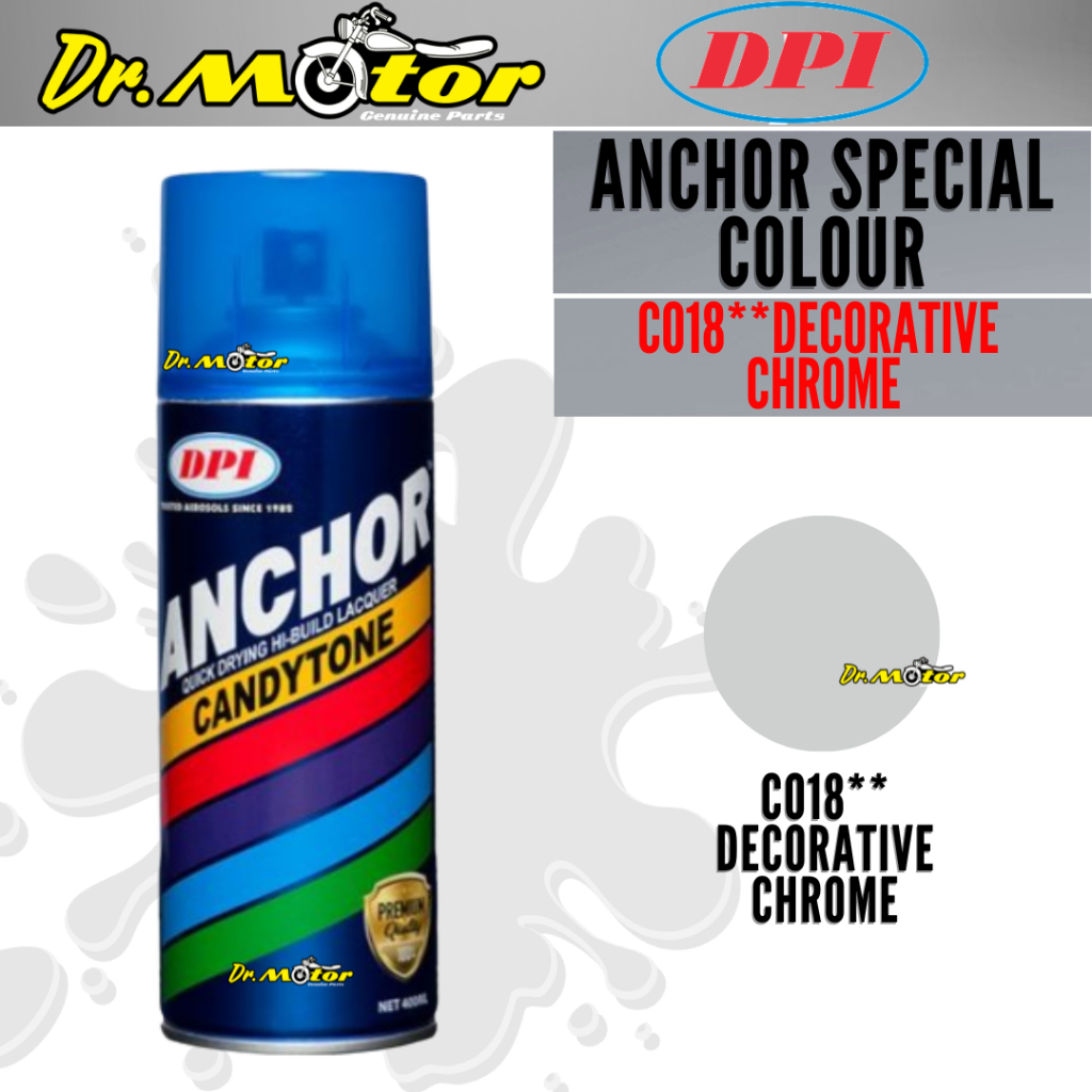 ANCHOR CHROME C018** C018 C 018 DECORATIVE CHROME Can Spray Paint 400ML ...